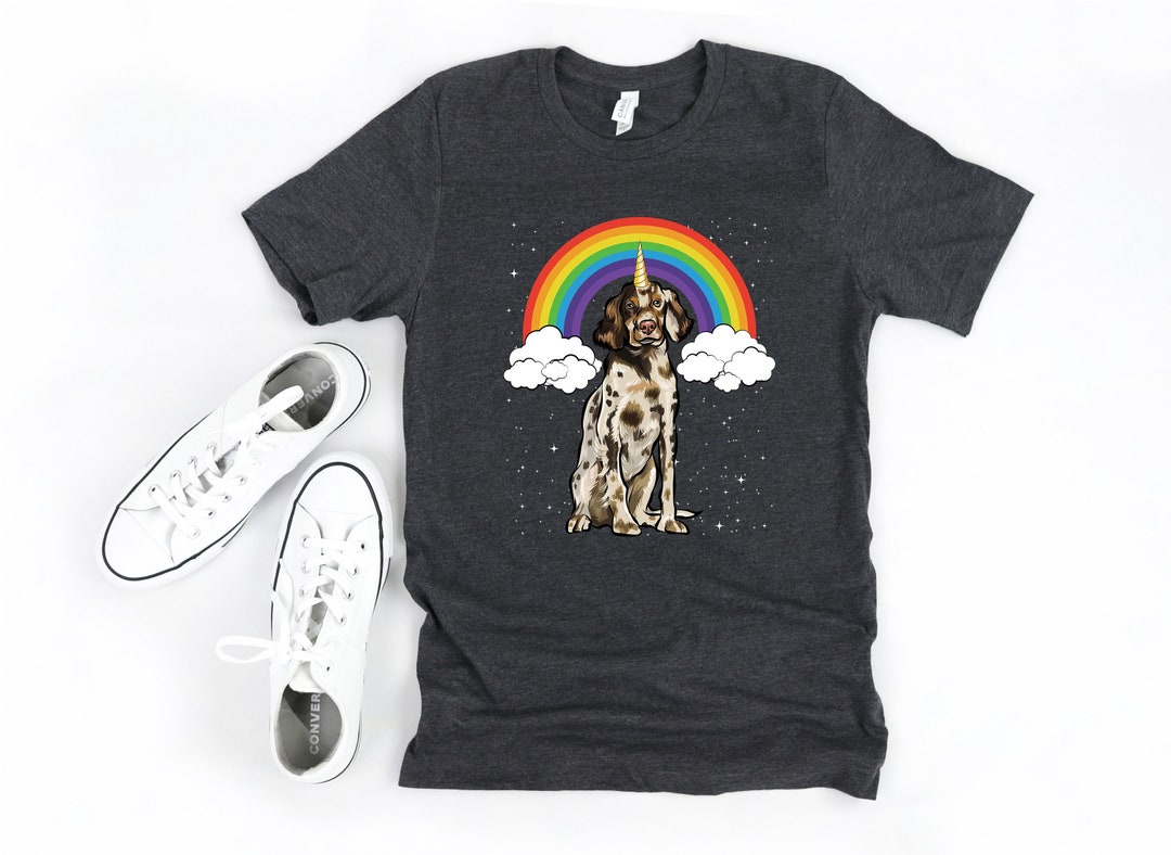 English Setter Rainbow Unicorn Shirt, Magical Fantasy Dog Gift, Gildan ...