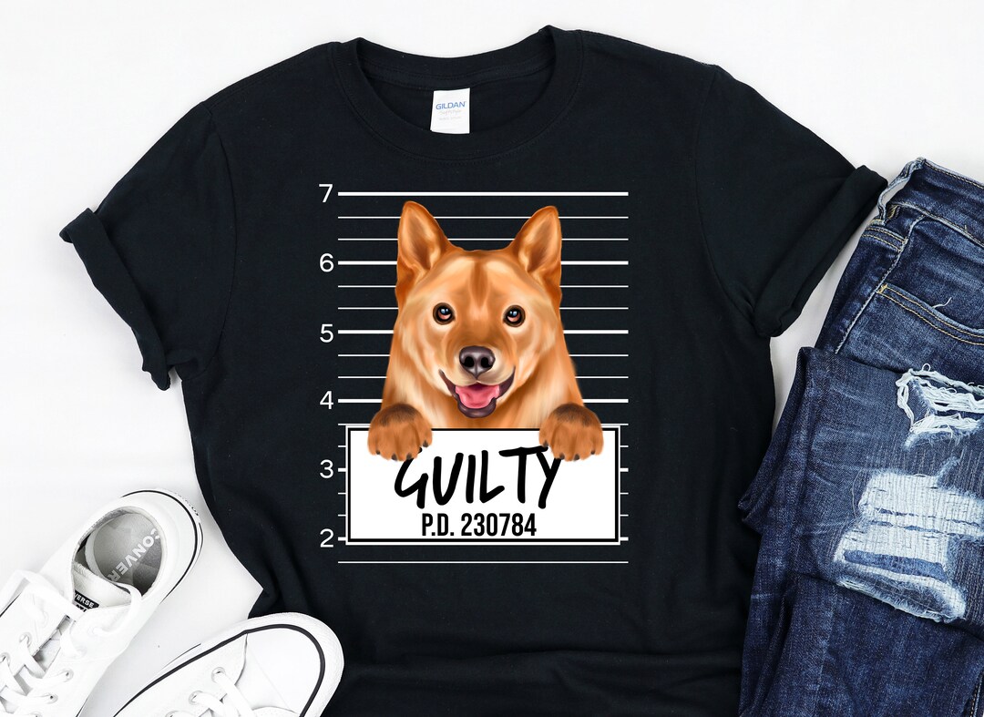 Funny Finnish Spitz Dog Mugshot, Pet Portrait Gift, Dog Lover Shirt ...