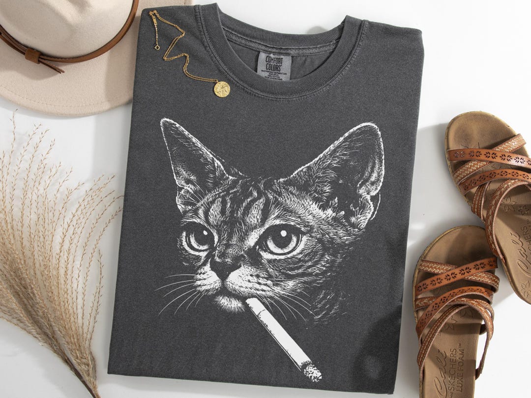 Devon Rex Smoking Meme Shirt, Brainrot Devon Rex Gen Z Tee, Cat Lover ...