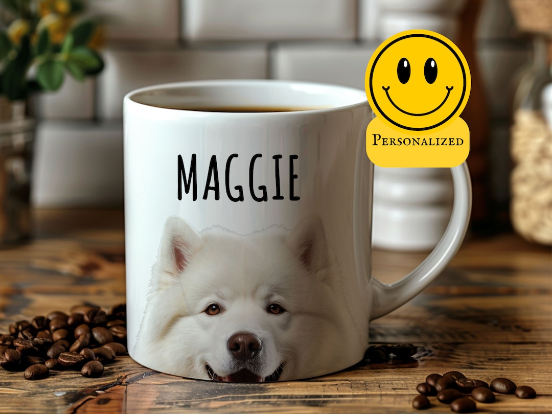 Custom Samoyed Mug, Custom Dog Mug, Dog Memorial Gift, Personalized Dog ...