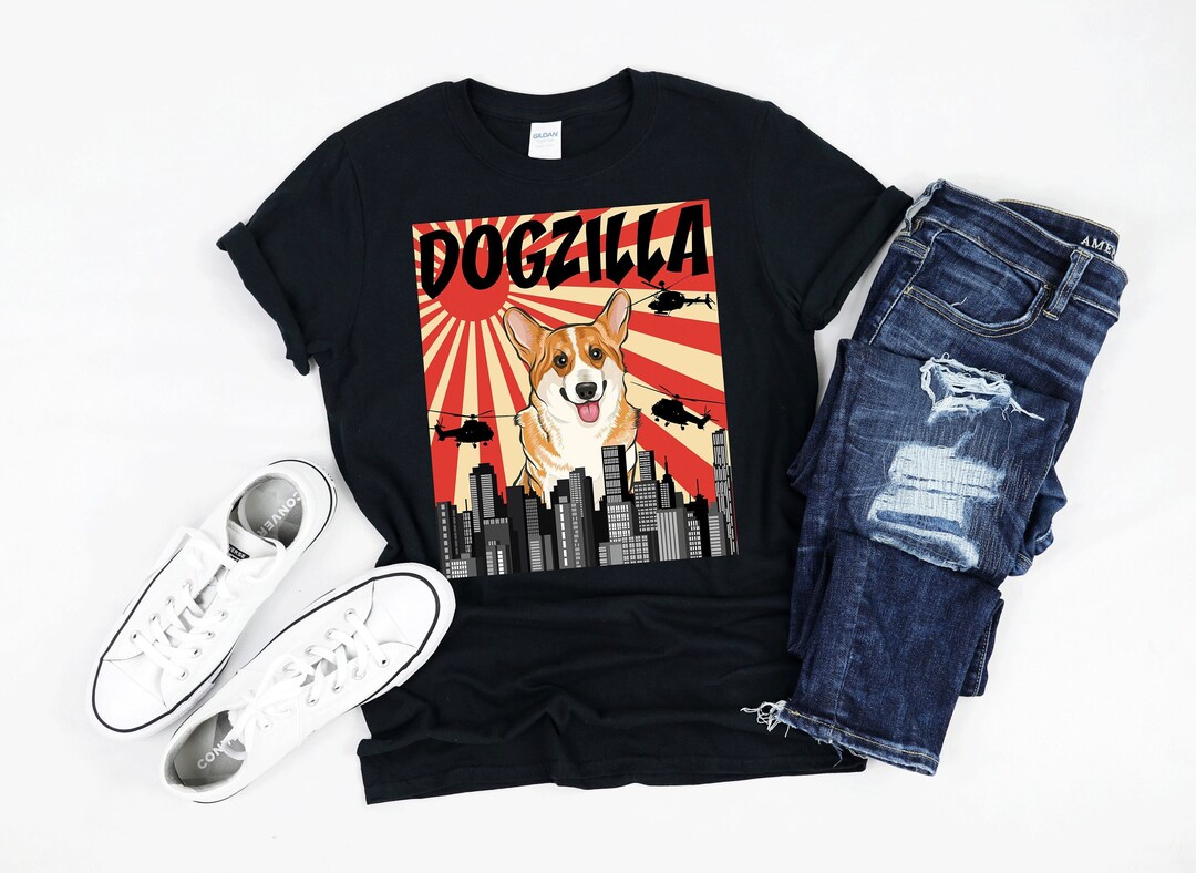 Funny Pembroke Welsh Corgi Dogzilla Retro Japanese Dog - Etsy