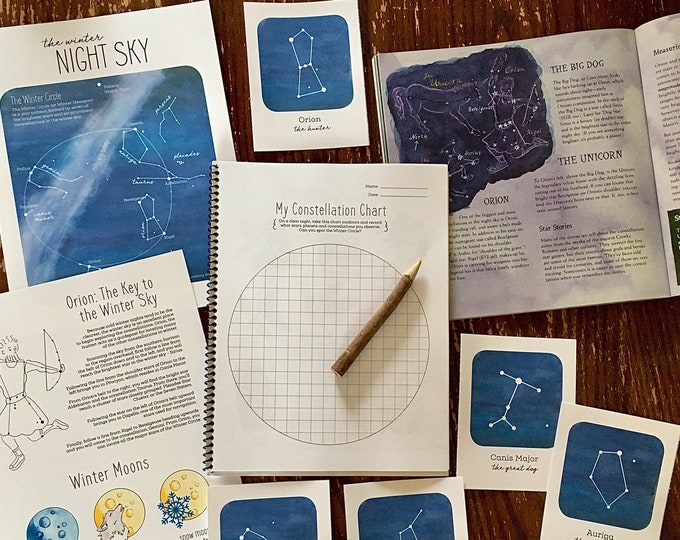 Winter Night Sky Mini Nature Pack Homeschool Printable Charlotte Mason ...