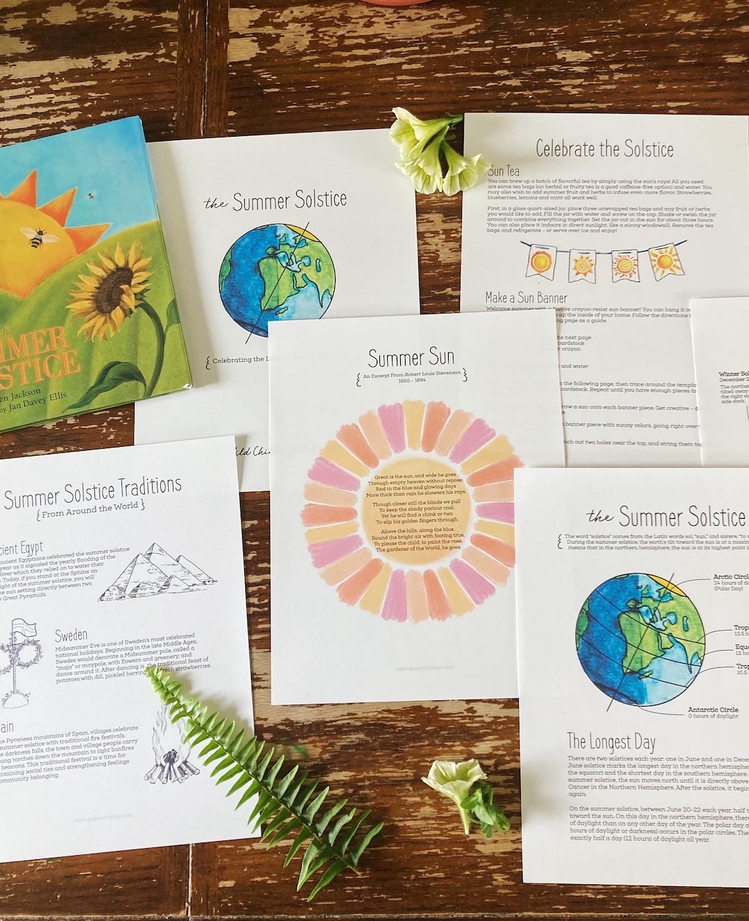 Summer Solstice Unit - Charlotte Mason Unit Study - Etsy