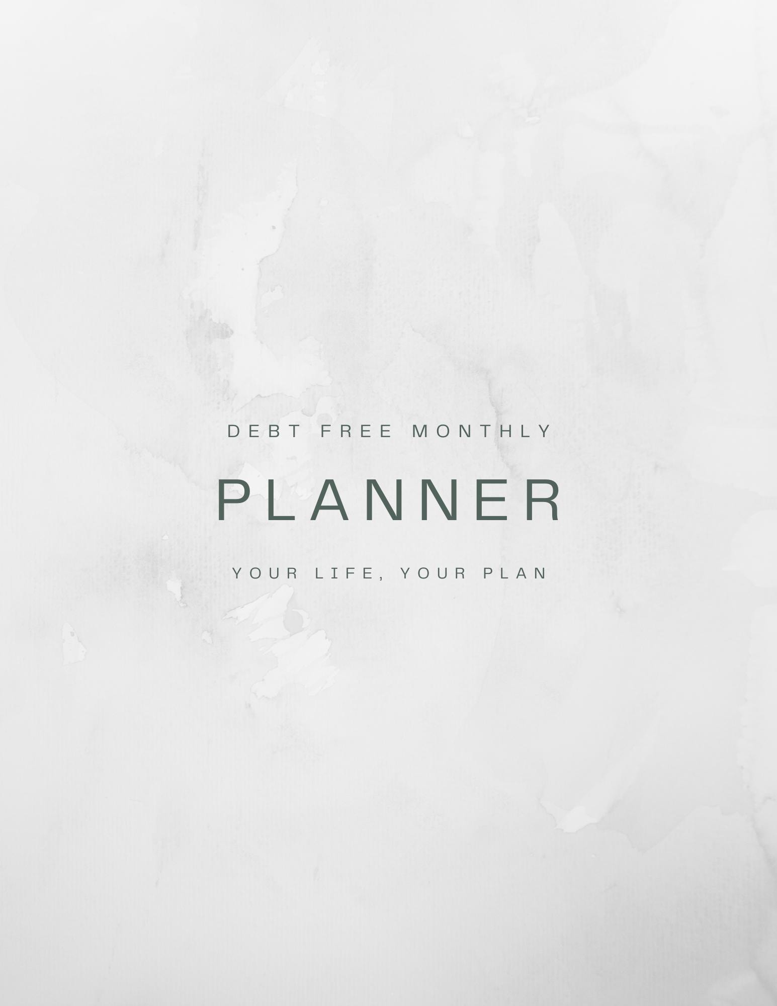 Debt-free Monthly Planner - PDF Printable - Etsy Canada