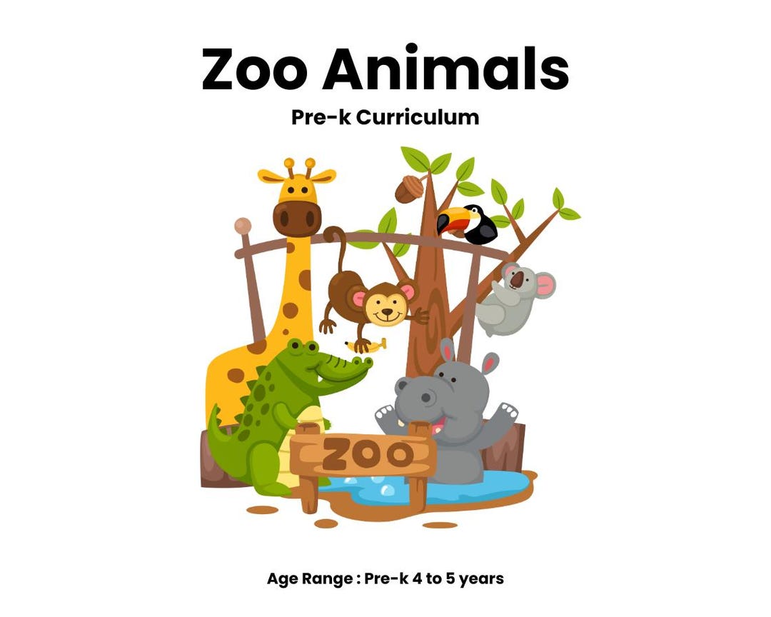Zoo Animals – Pre-k Curriculum & Daily Lesson Plans - Teacher Guide - Etsy