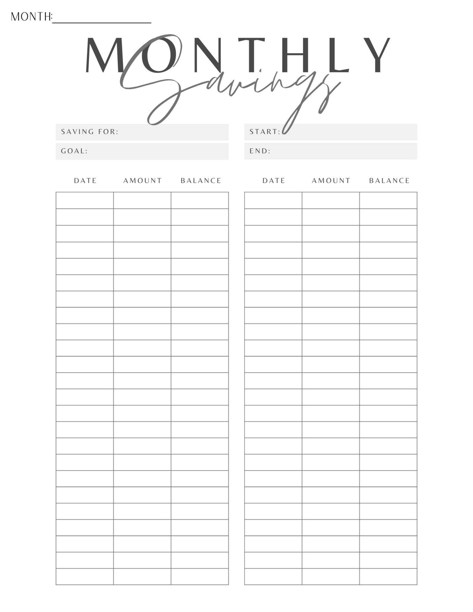 Debt-free Monthly Planner - PDF Printable - Etsy Canada