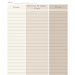 Client List Tracker - Etsy
