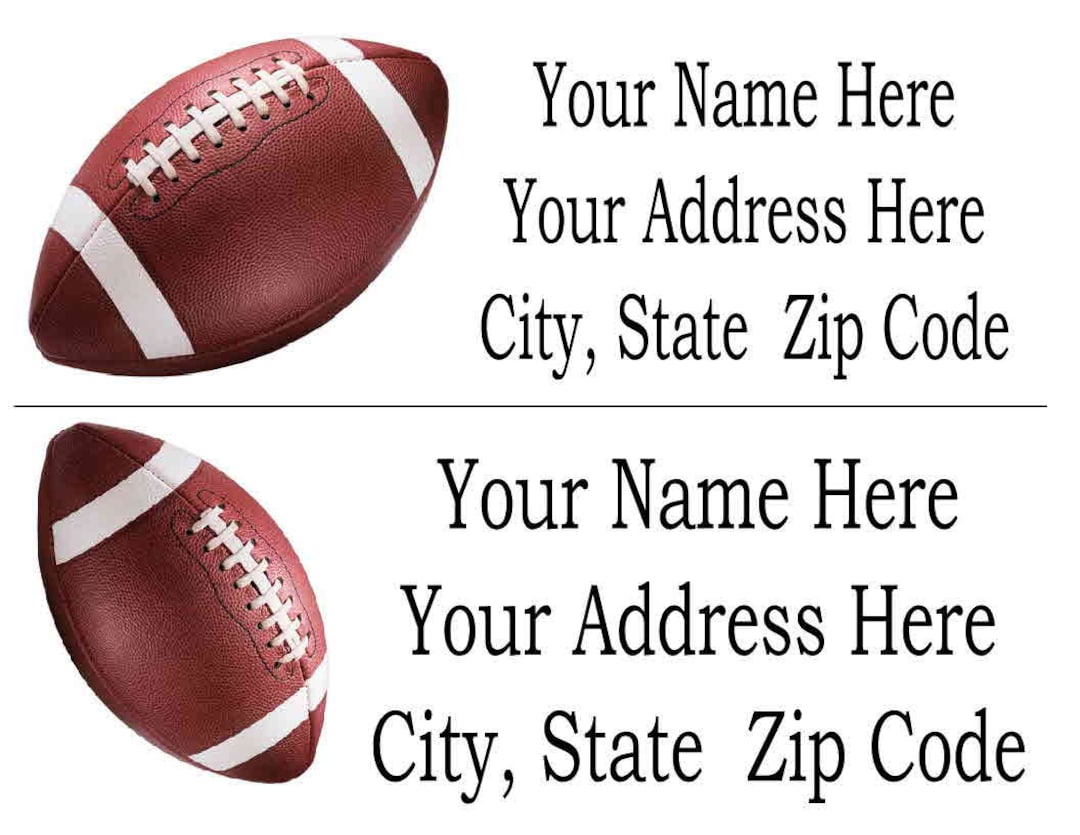 60 YOUR FOOTBALL TEAM Return Address Labels....many Choices....free ...