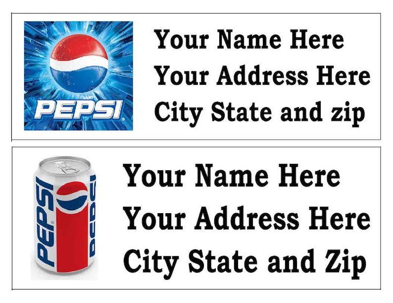 120 PEPSI COLA Return Address Labels.... Many Choices - Etsy