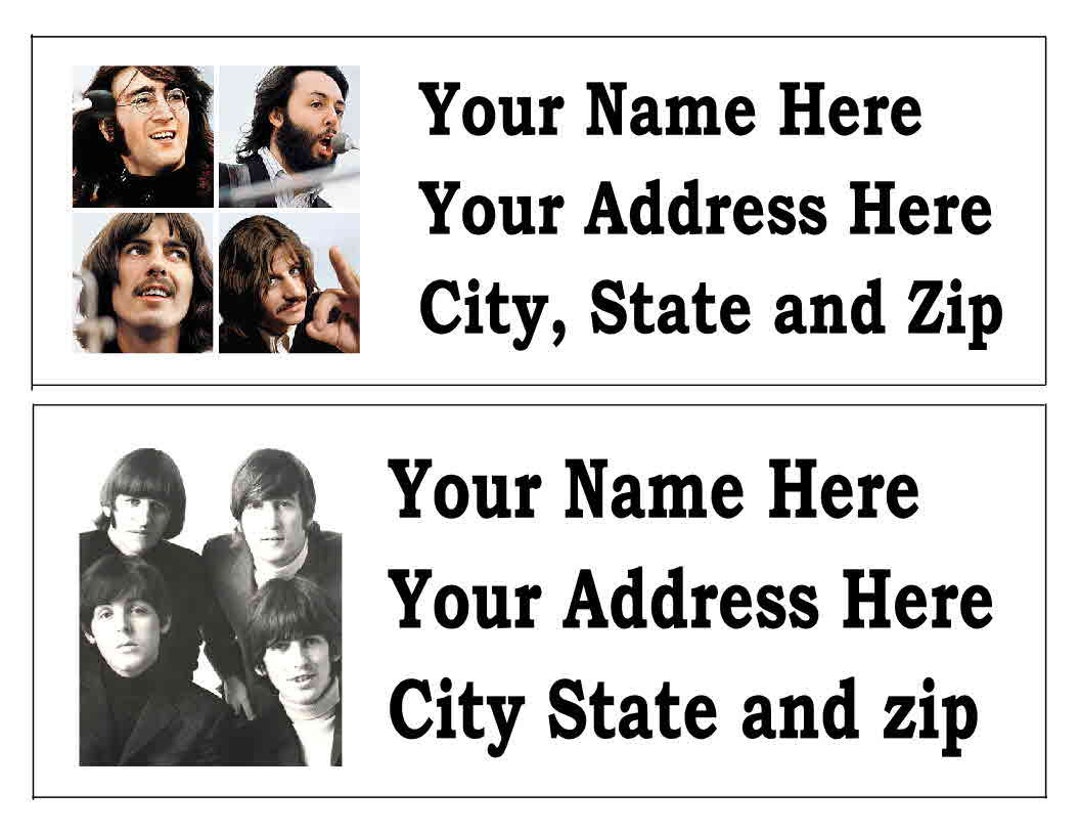 60 THE BEATLES Return Address Labels... Many Choices...free Shipping - Etsy