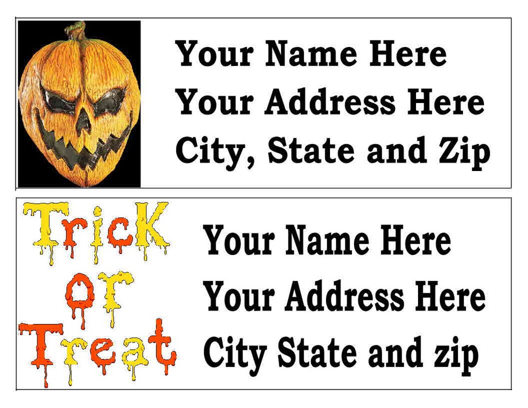 30 HALLOWEEN Return Address Labels...free SHIPPING - Etsy