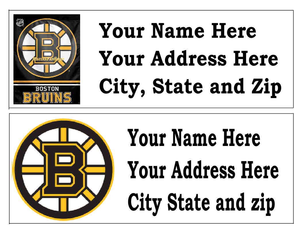 60 BOSTON BRUINS Return Address Labels... Many Choices...free Shipping ...