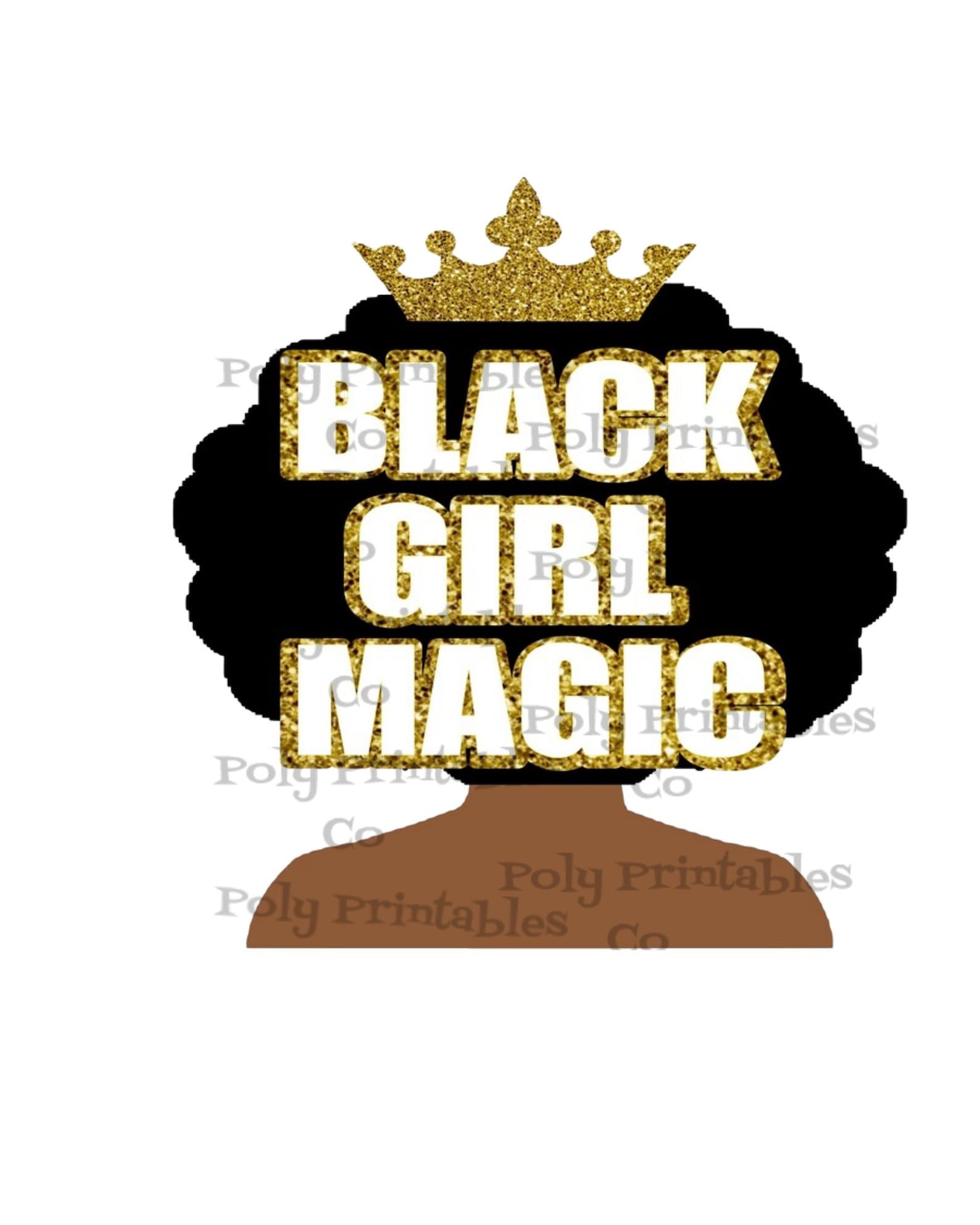 Afro American Black Girl Magic Clipart PNG Digital Download - Etsy