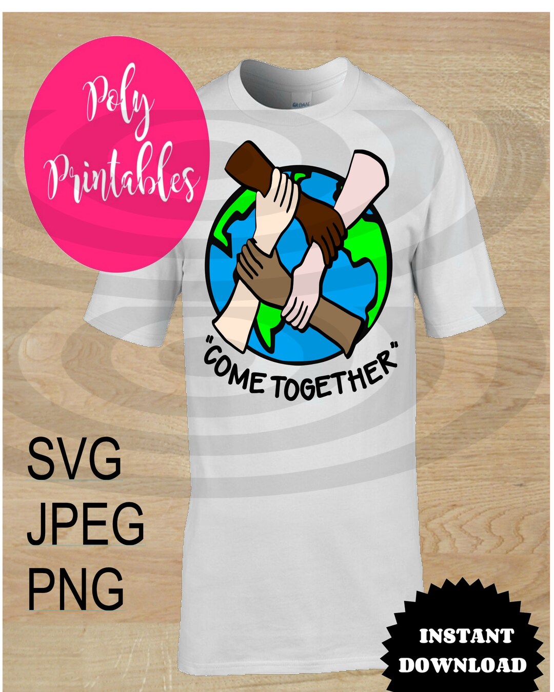 Come Together, Black and White, Love Hands, Unity, Peace, SVG, PNG ...