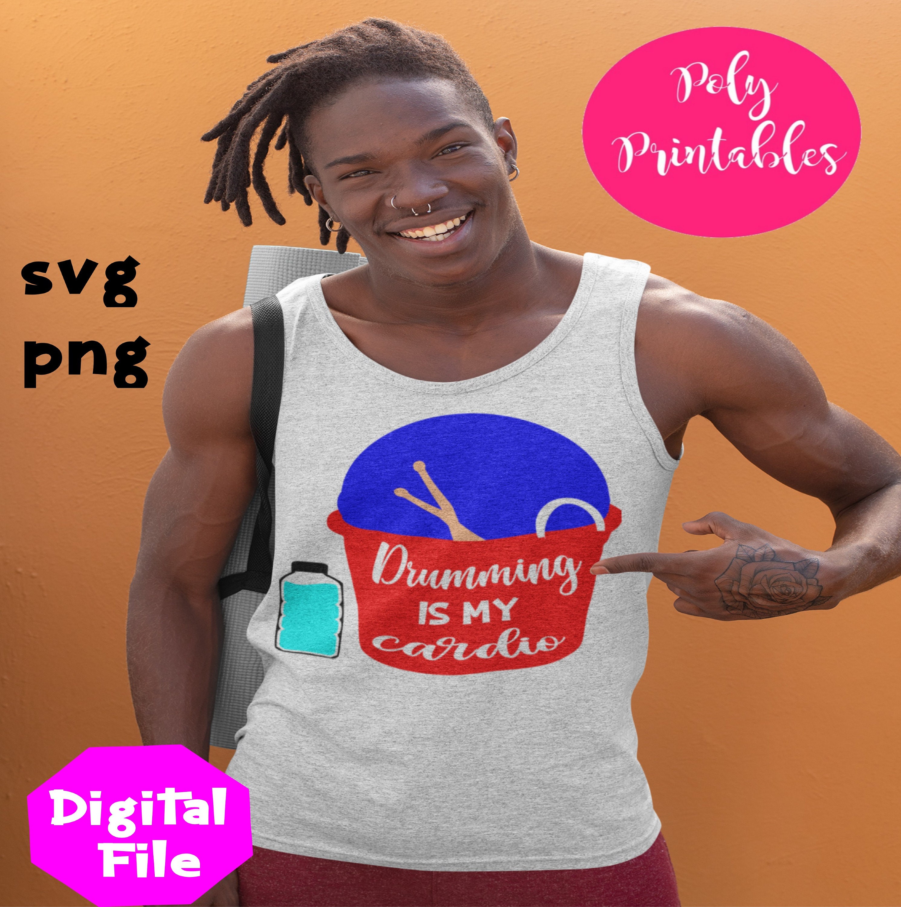 Drumming is my Cardio cardio drumming svg file for cricut and | Etsy