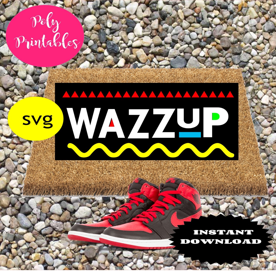 WAZZUP Doormat Svg Digital Cut File Martin Doormat - Etsy
