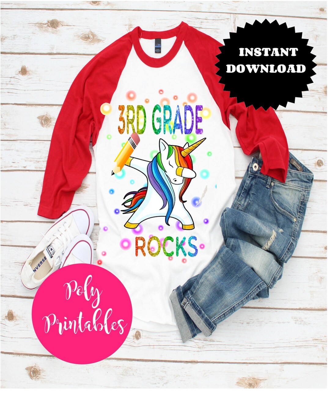 3rd Grade Rocks Png, Grade School Png, Dabbing Unicorn Png, Third Grade ...