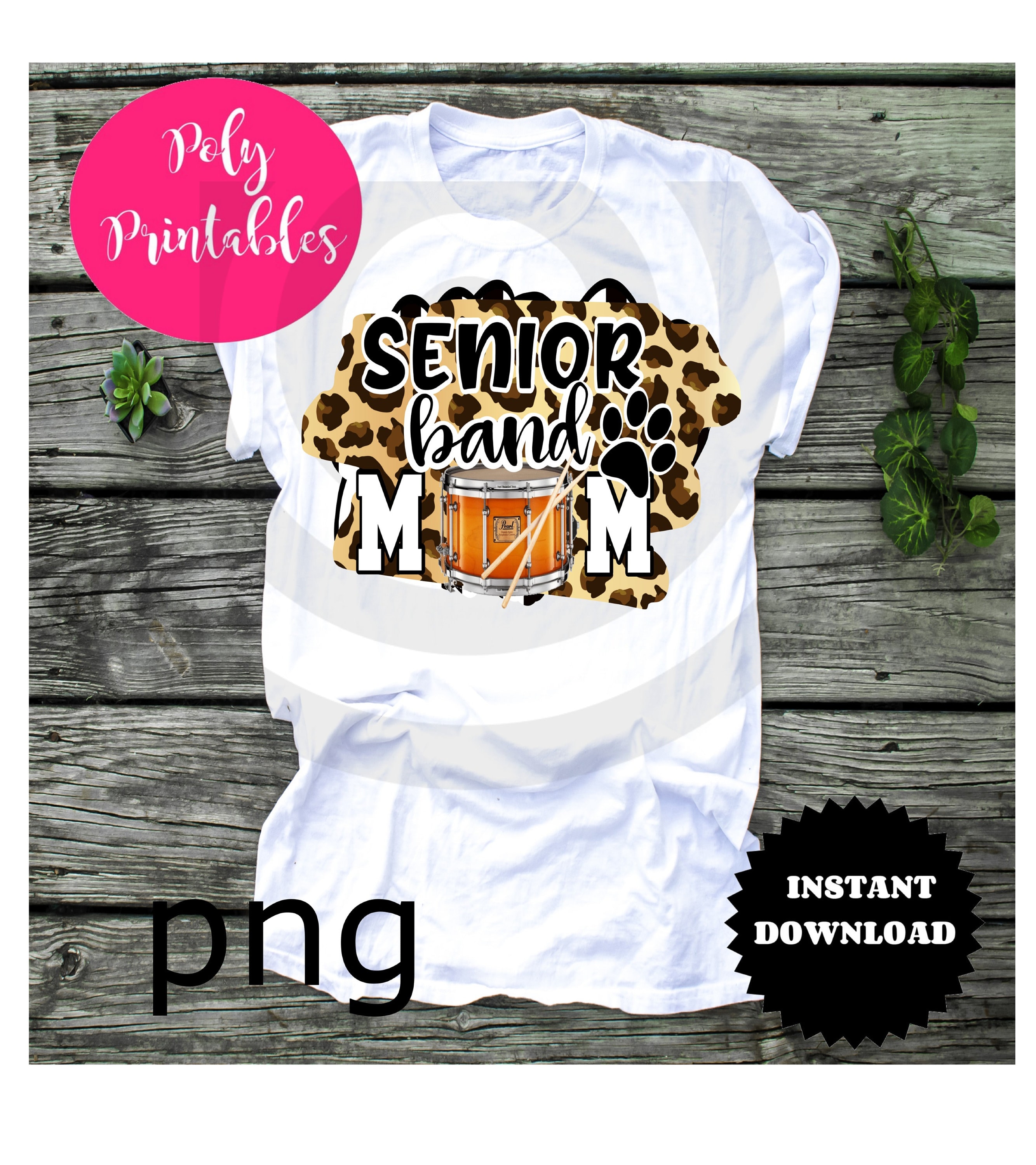 Senior Band Mom Png, Paw Print Leopard Png, Senior Band Mom Digital Png ...