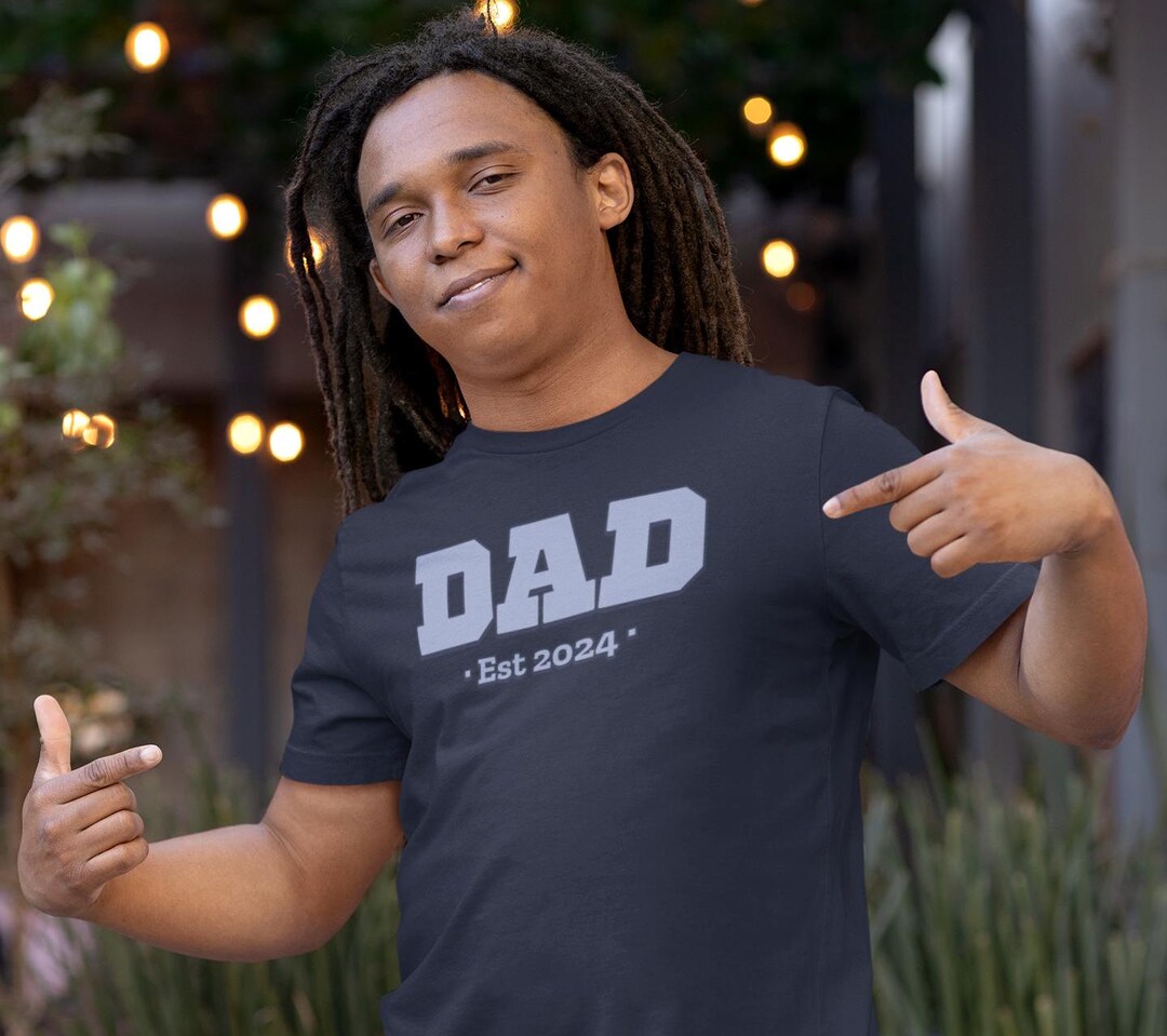 Dad Est 2024 Shirt, New Dad Unisex Heavy Cotton Tee, First Time Dad ...