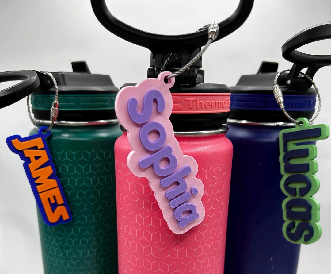 Water Bottle Tag, Custom Backpack Tag, Personalized Nametag Keychain ...