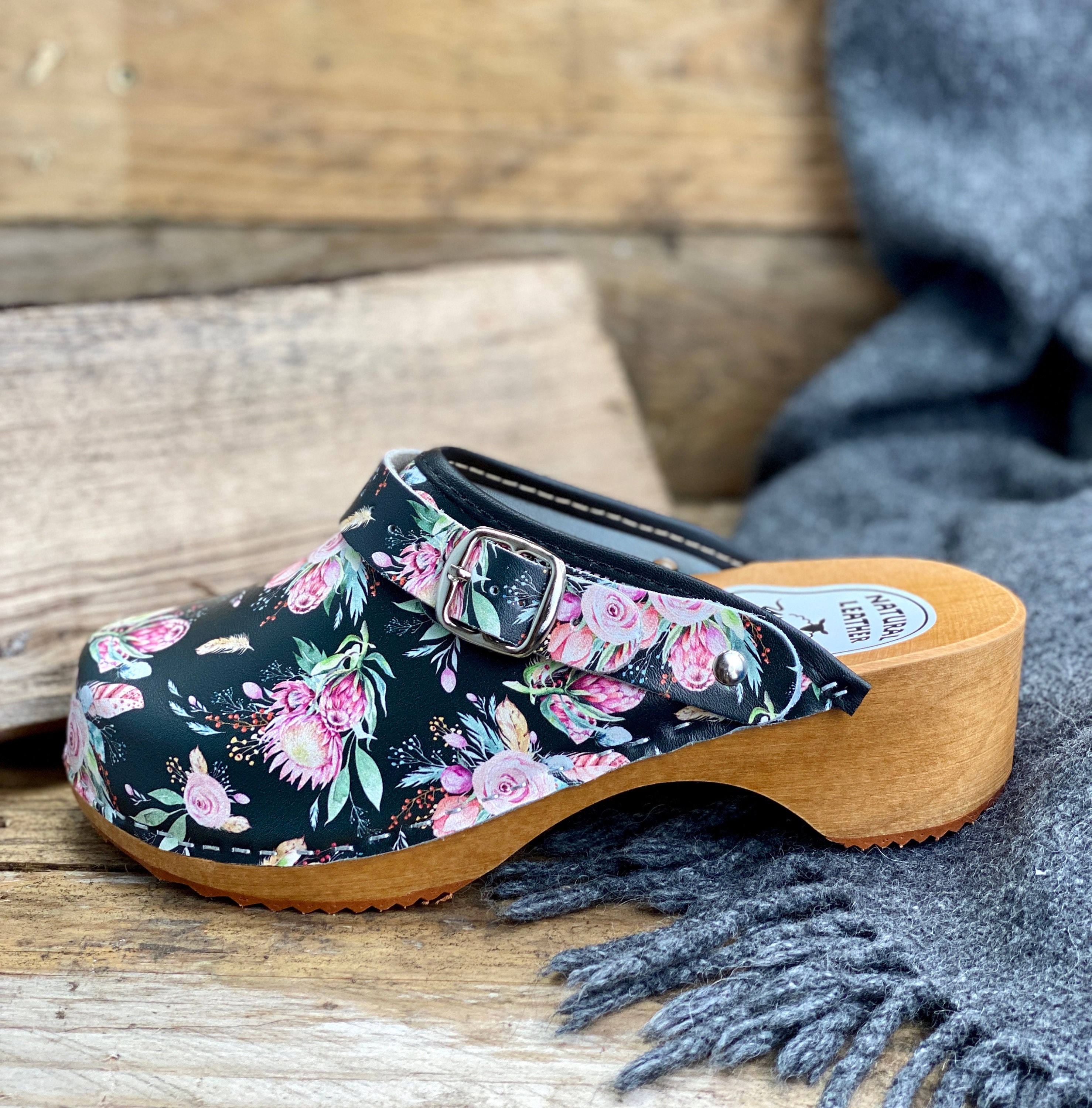 Swedish Clogs Moccasins Wooden Clogs Women Clogs Leather Clogs | Etsy UK