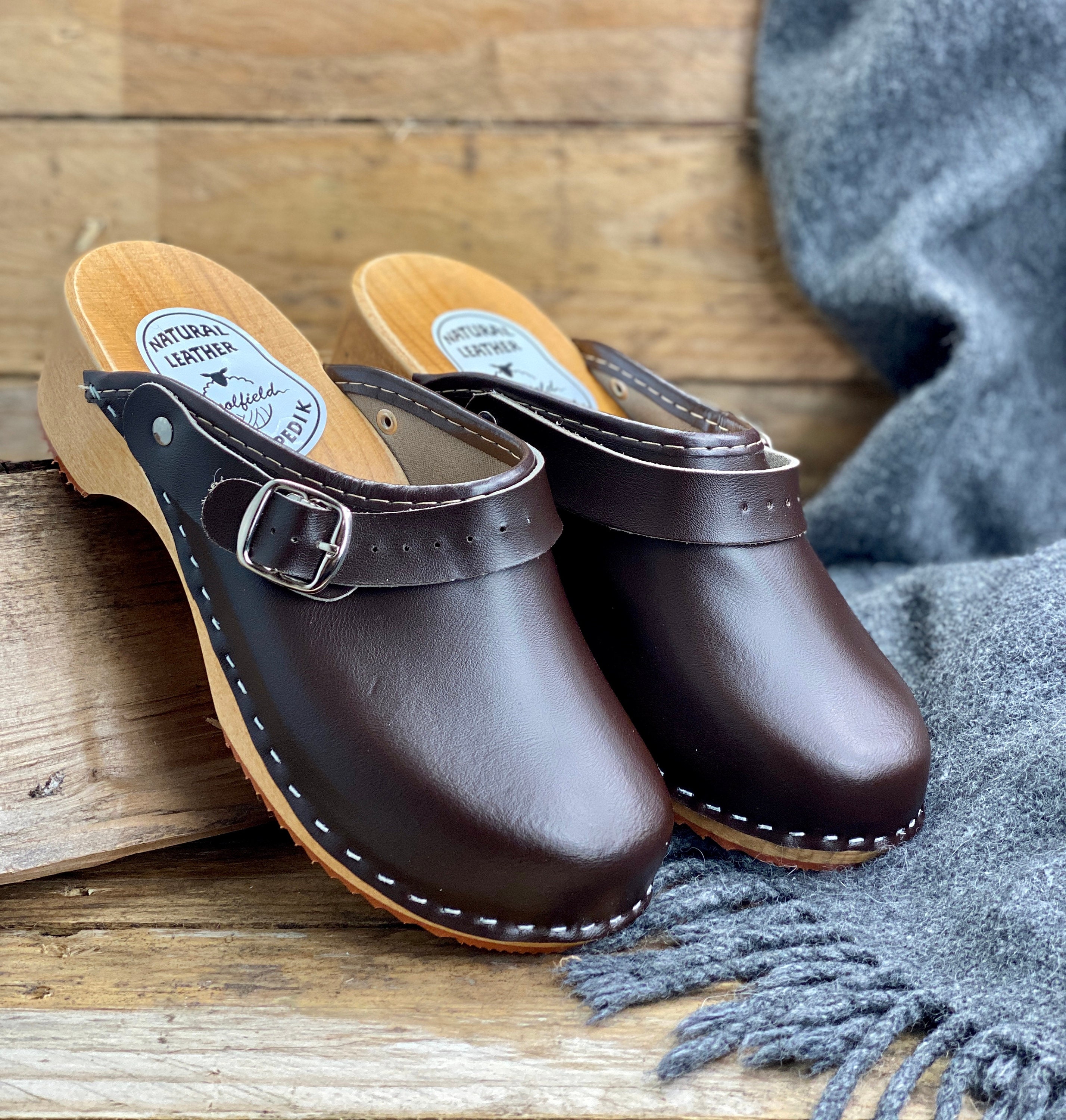 Swedish Clogs Moccasins Wooden Clogs Women Clogs Leather Clogs - Etsy UK