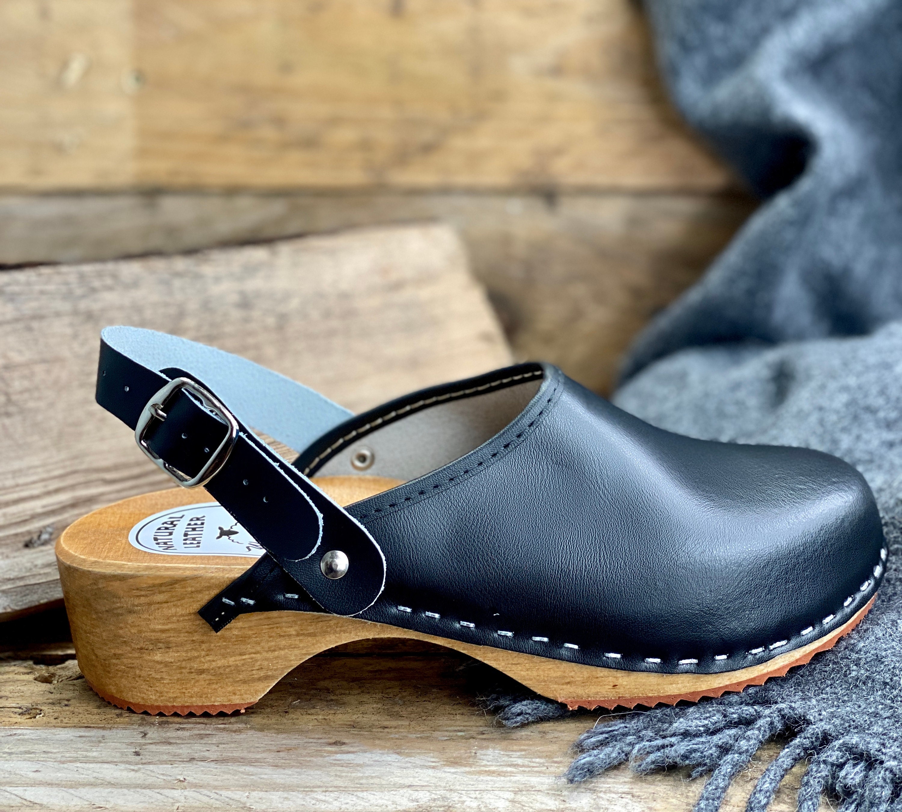 Swedish Clogs Moccasins Wooden Clogs Women Clogs Leather Clogs - Etsy UK