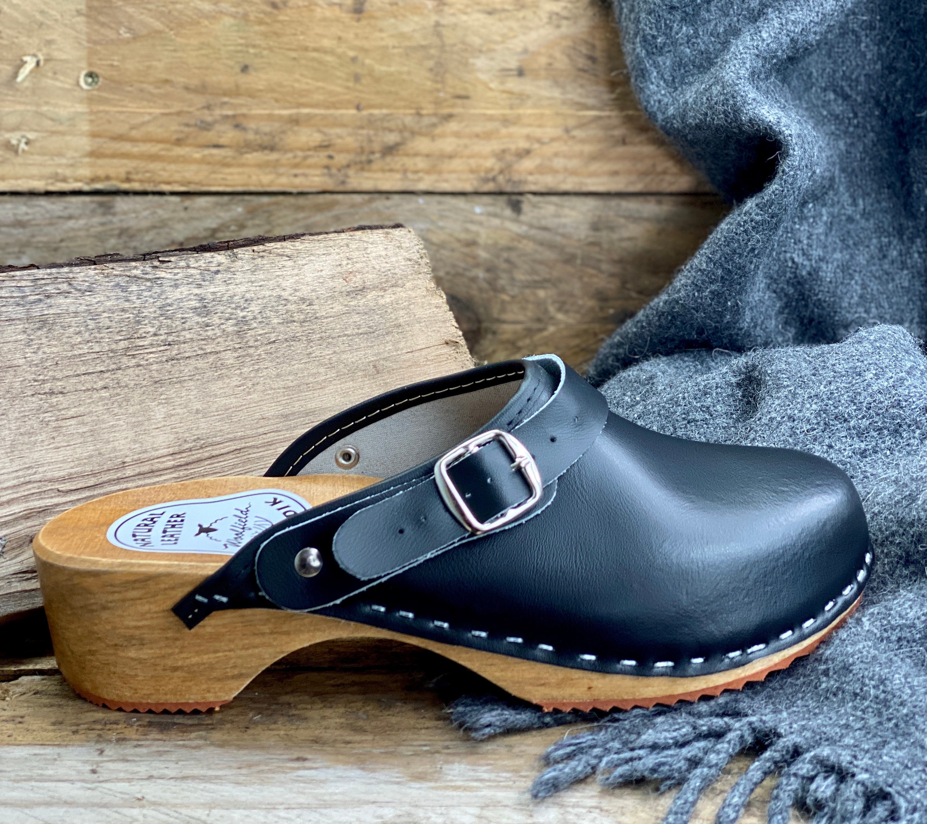 Swedish Clogs Moccasins Wooden Clogs Women Clogs Leather, 60% OFF