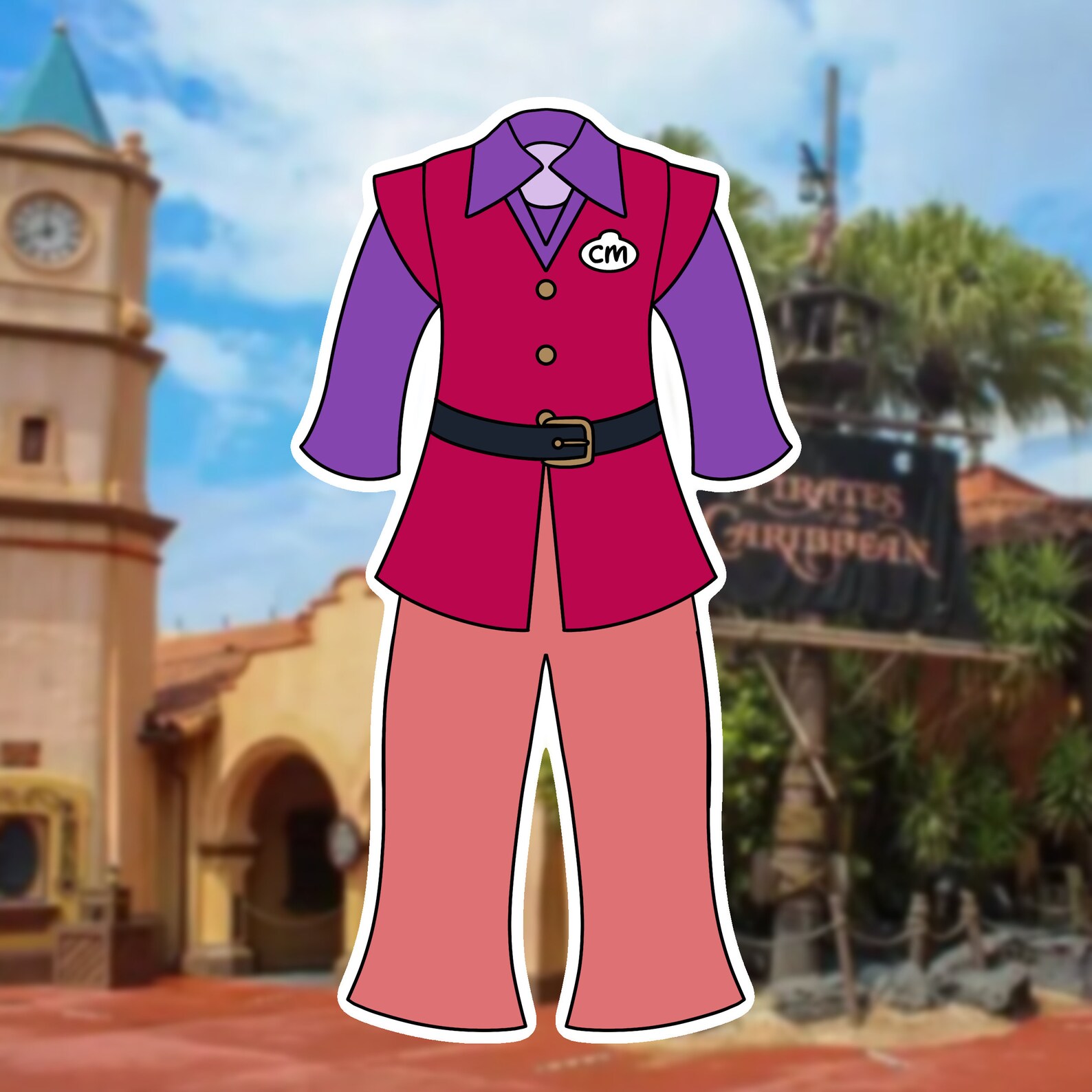 Adventureland Cast Member Costume Sticker | Wdw CM Costumes ...
