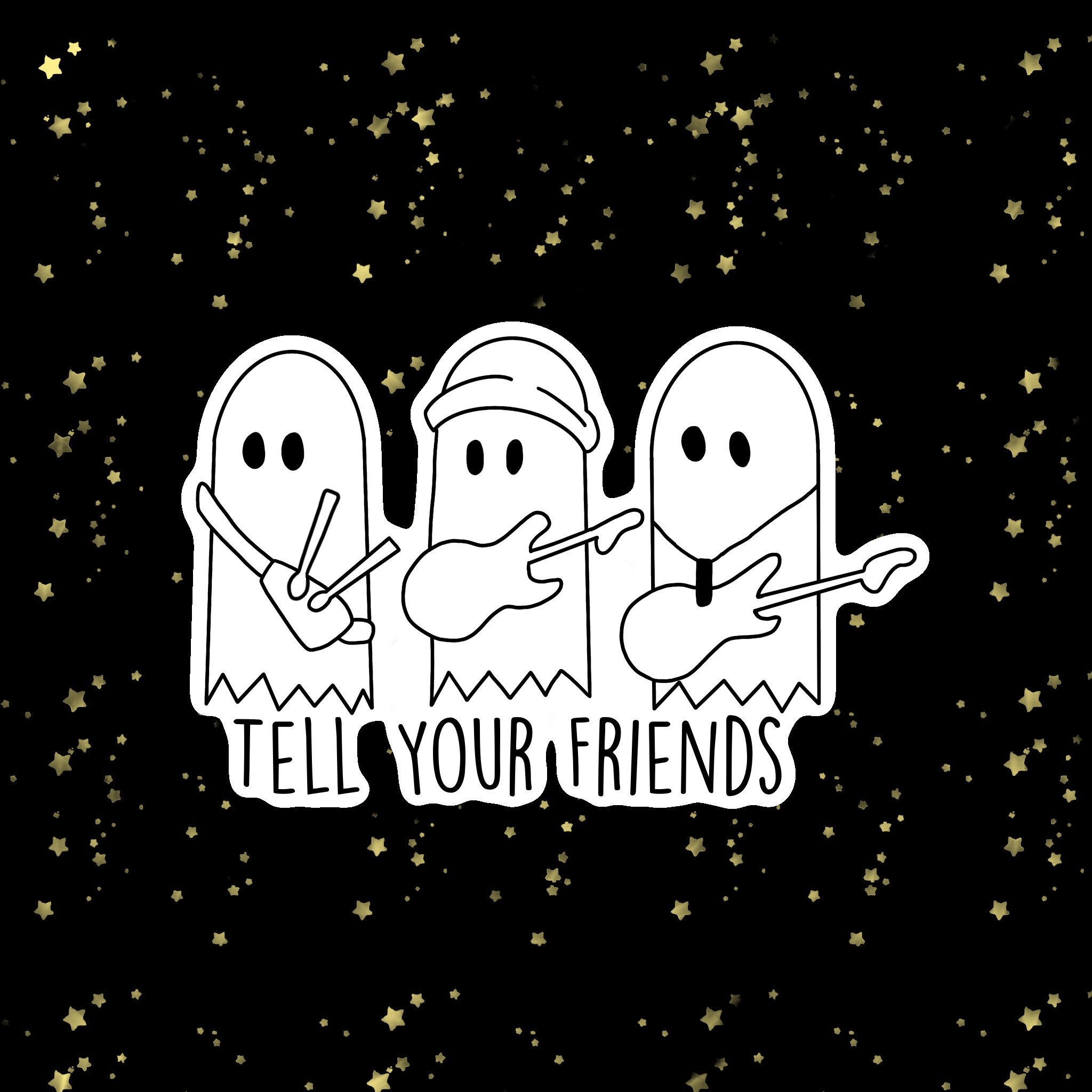 Ghost/phantom Band Die Cut Sticker | JATP Tell Your Friends ...
