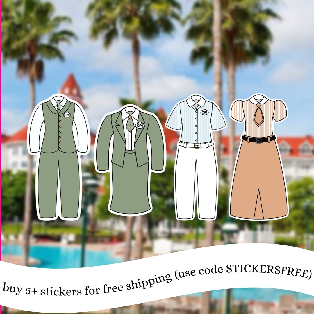 Grand Flo Resort Cast Member Costume Sticker | Wdw CM Costumes | Dcp ...