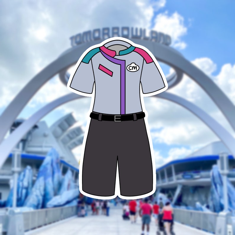 Tomorrowland Cast Member Costume Sticker CM Costumes Wdw - Etsy