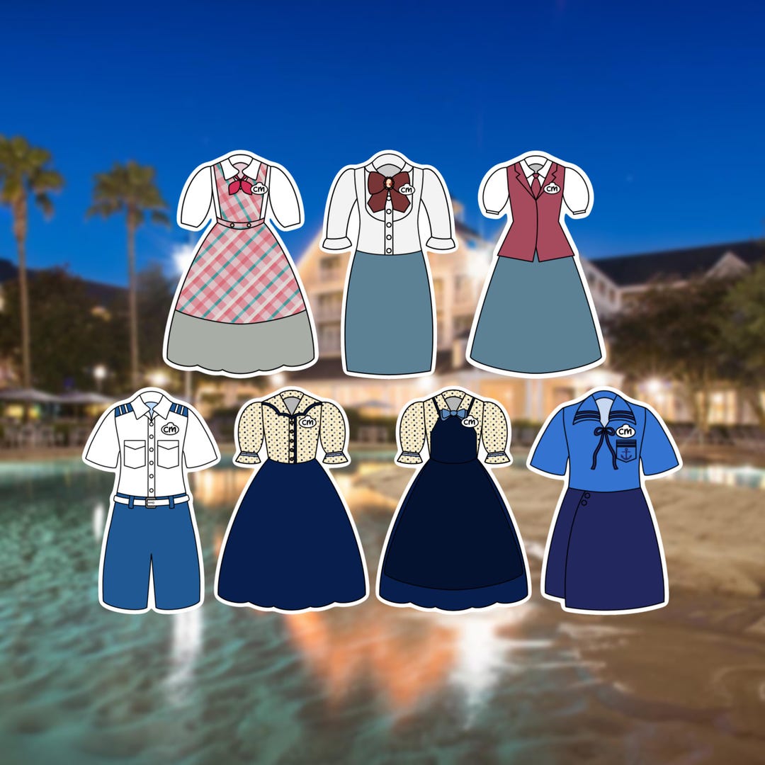 Yacht and Beach Club Cast Member Costume Glossy Sticker | Caribbean ...