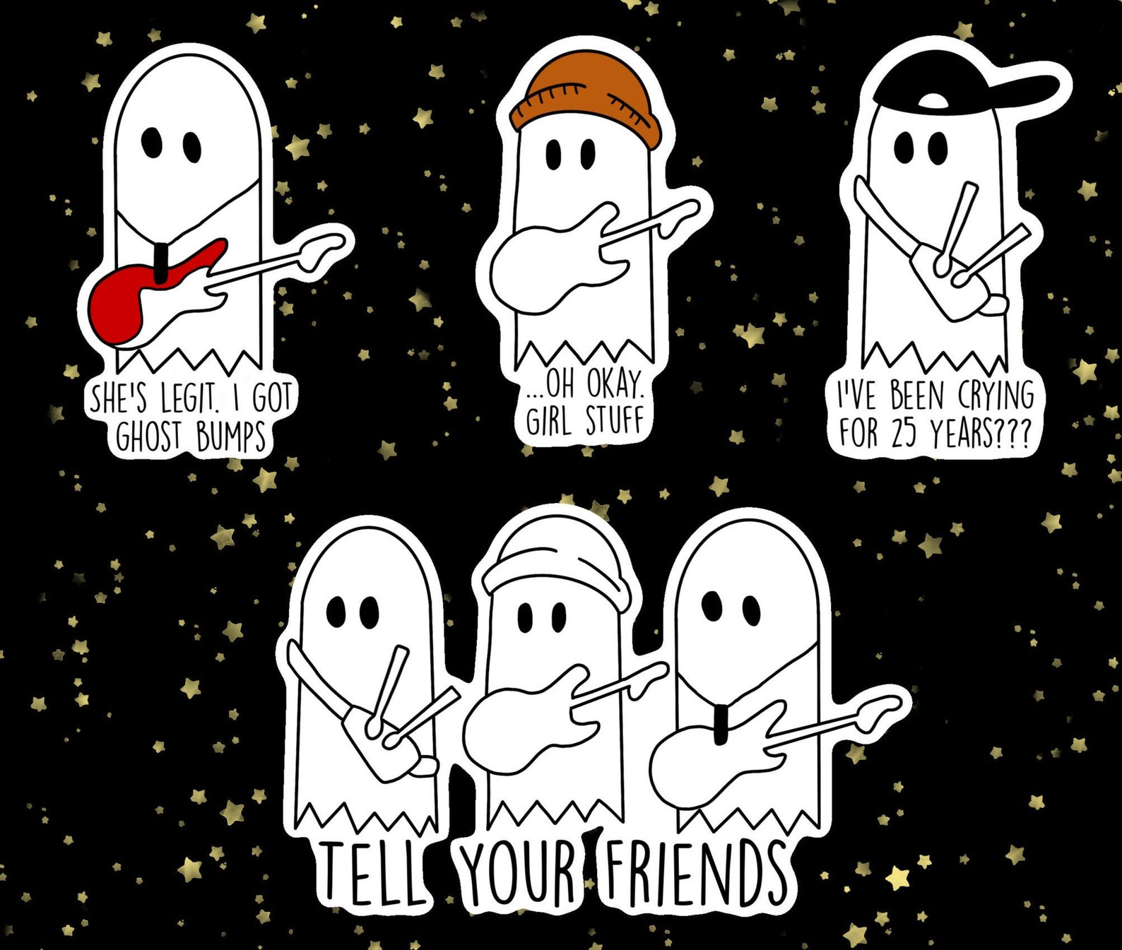 Ghost/phantom Band Die Cut Sticker | JATP Tell Your Friends ...