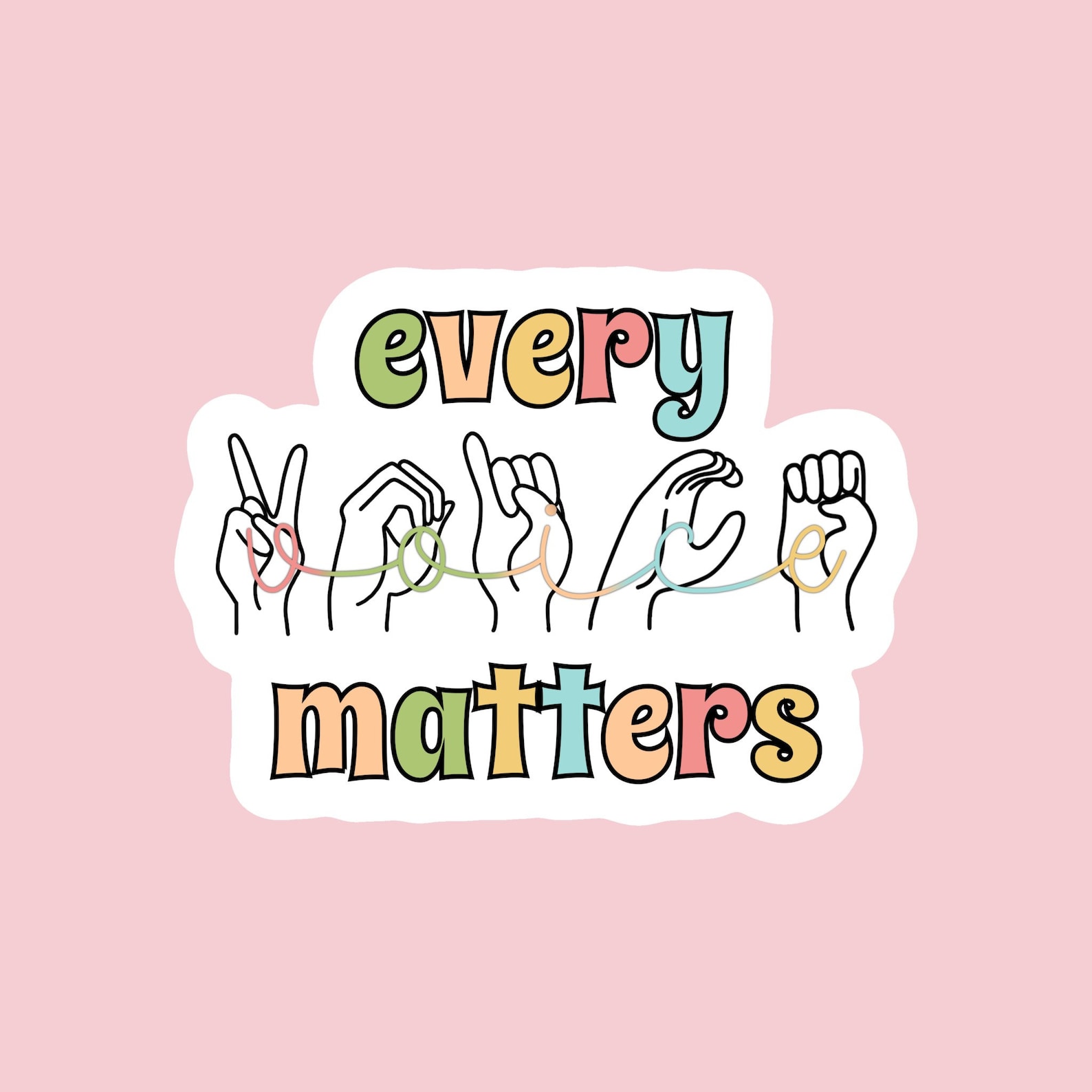 Every Voice Matters Glossy Sticker | Sign Language | Funny Speech ...