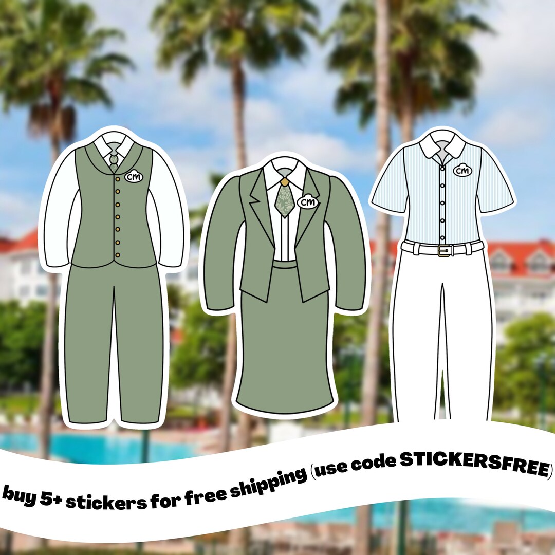 Grand Flo Resort Cast Member Costume Sticker Wdw CM Costumes Dcp ...