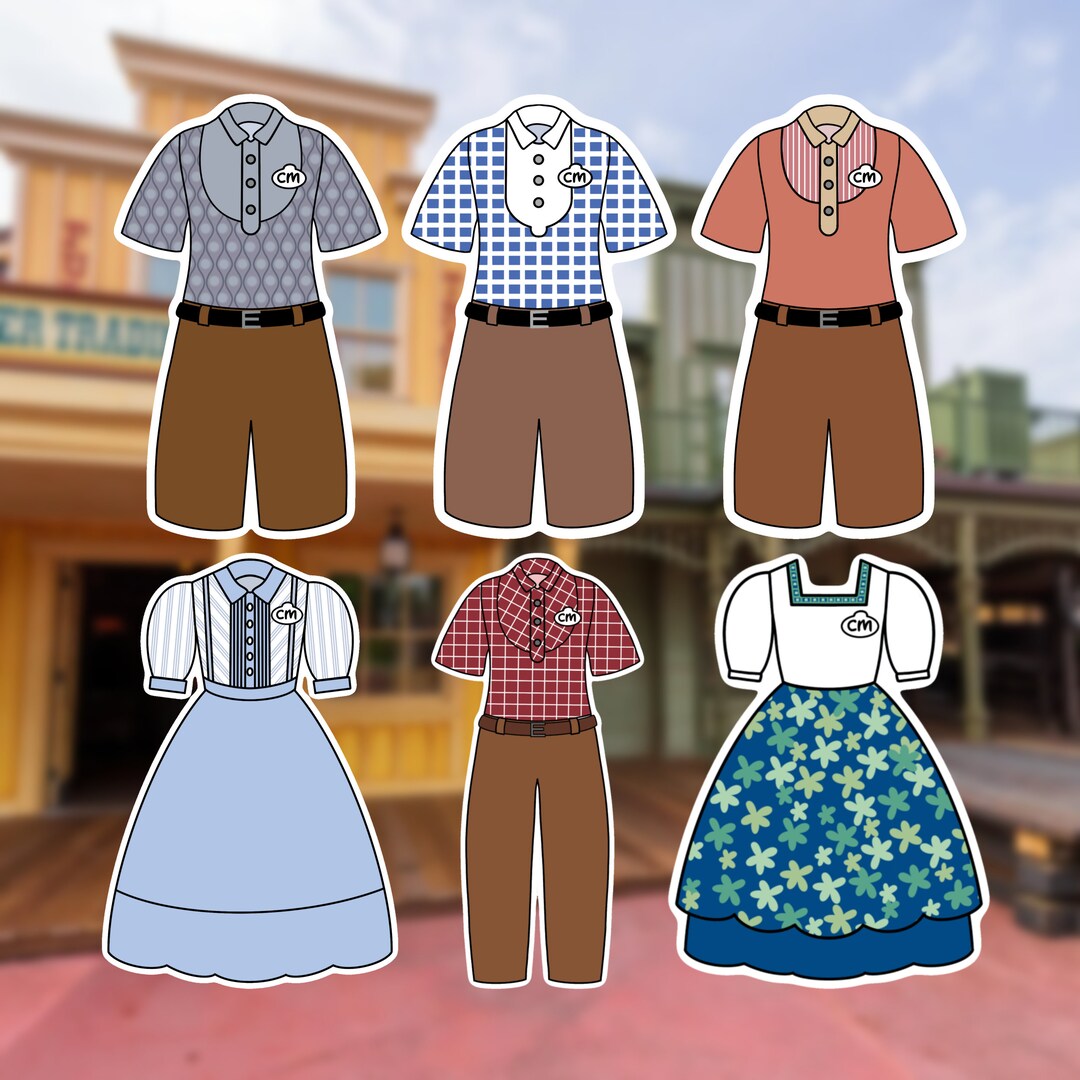 Frontierland Cast Member Costume Sticker Wdw CM Costumes Wdw ...