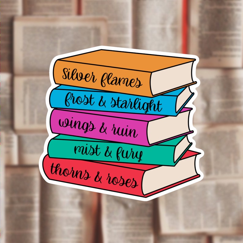 ACOTAR Series Book Stack Die Cut Sticker Weatherproof Night - Etsy