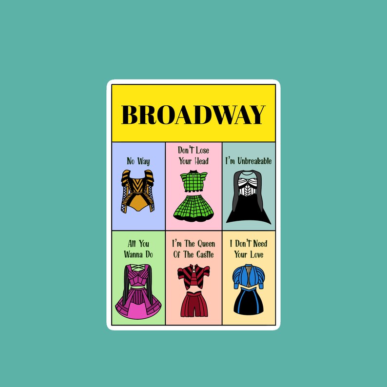 Six the Musical Pamphlet Die Cut Sticker | Laptop & Water Bottle ...