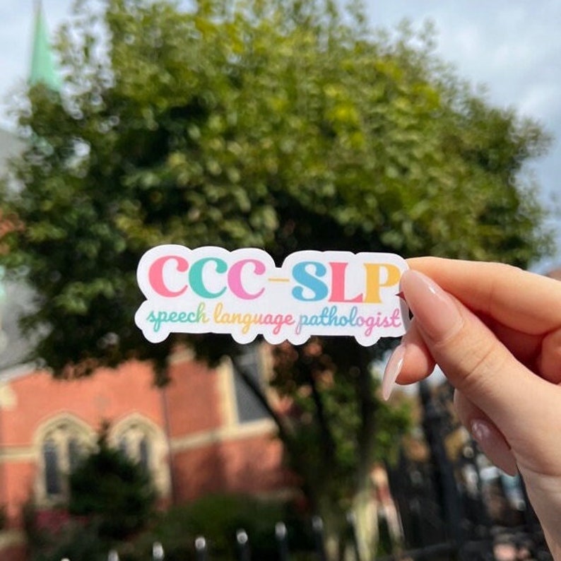 CCC-SLP Glossy Sticker | Sign Language | Funny Speech Language ...