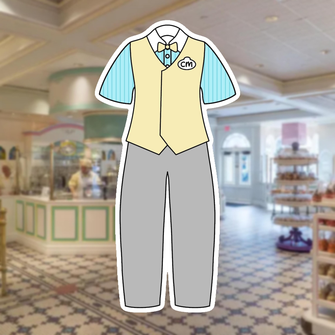 NEW Confectionary Cast Member Costume Sticker | Wdw CM Costumes | Wdw ...