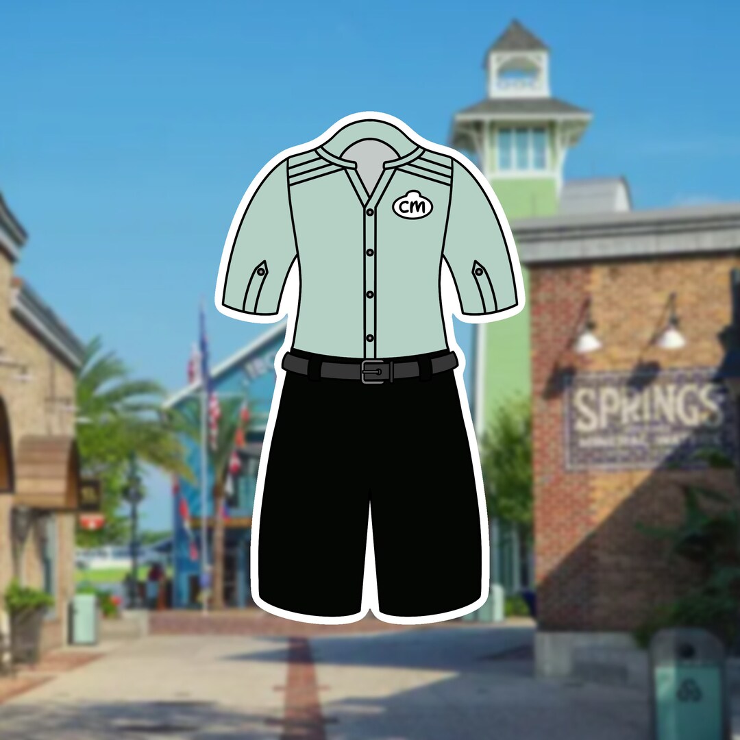 Springs ODV Cast Member Costume Glossy Sticker | Wdw CM Costumes | WOD ...