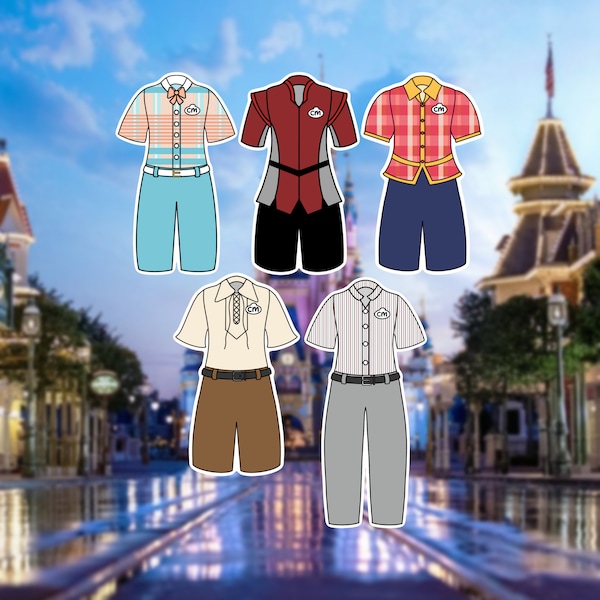 Cast Member Costume Stickers - Etsy