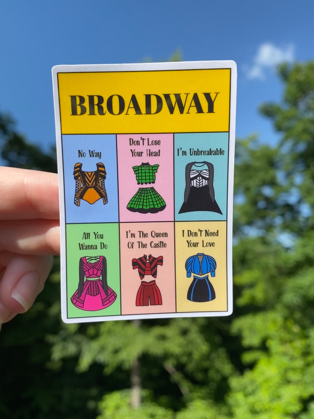Six the Musical Pamphlet Die Cut Sticker | Laptop & Water Bottle ...