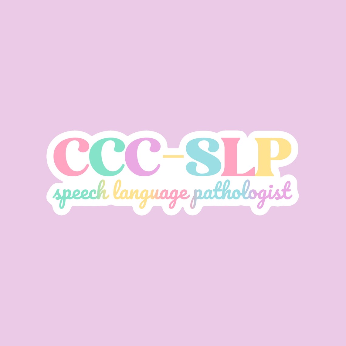CCC-SLP Glossy Sticker | Sign Language | Funny Speech Language ...