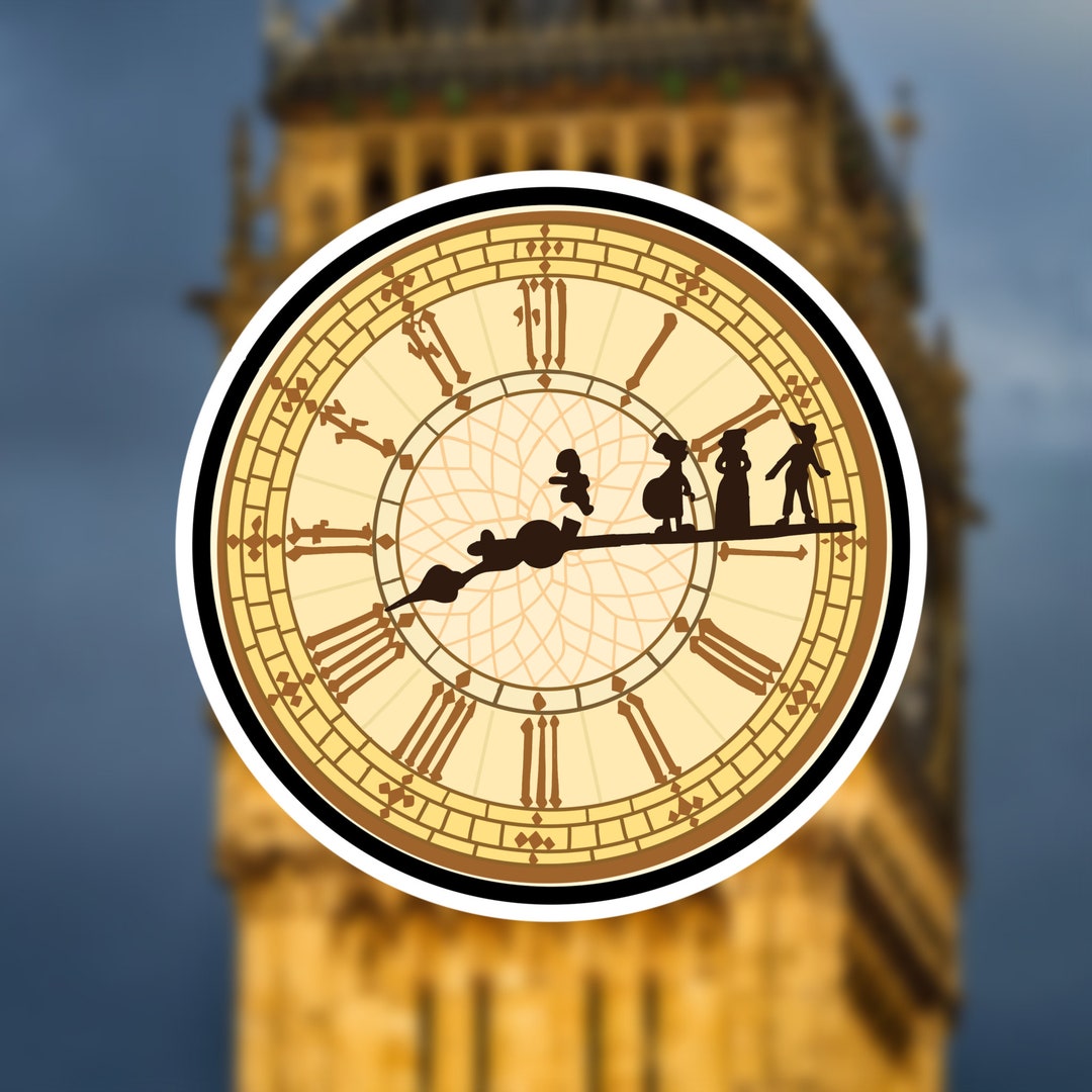 Never Land Clock Die-cut Sticker | Magical Theme Park Sticker | Main ...