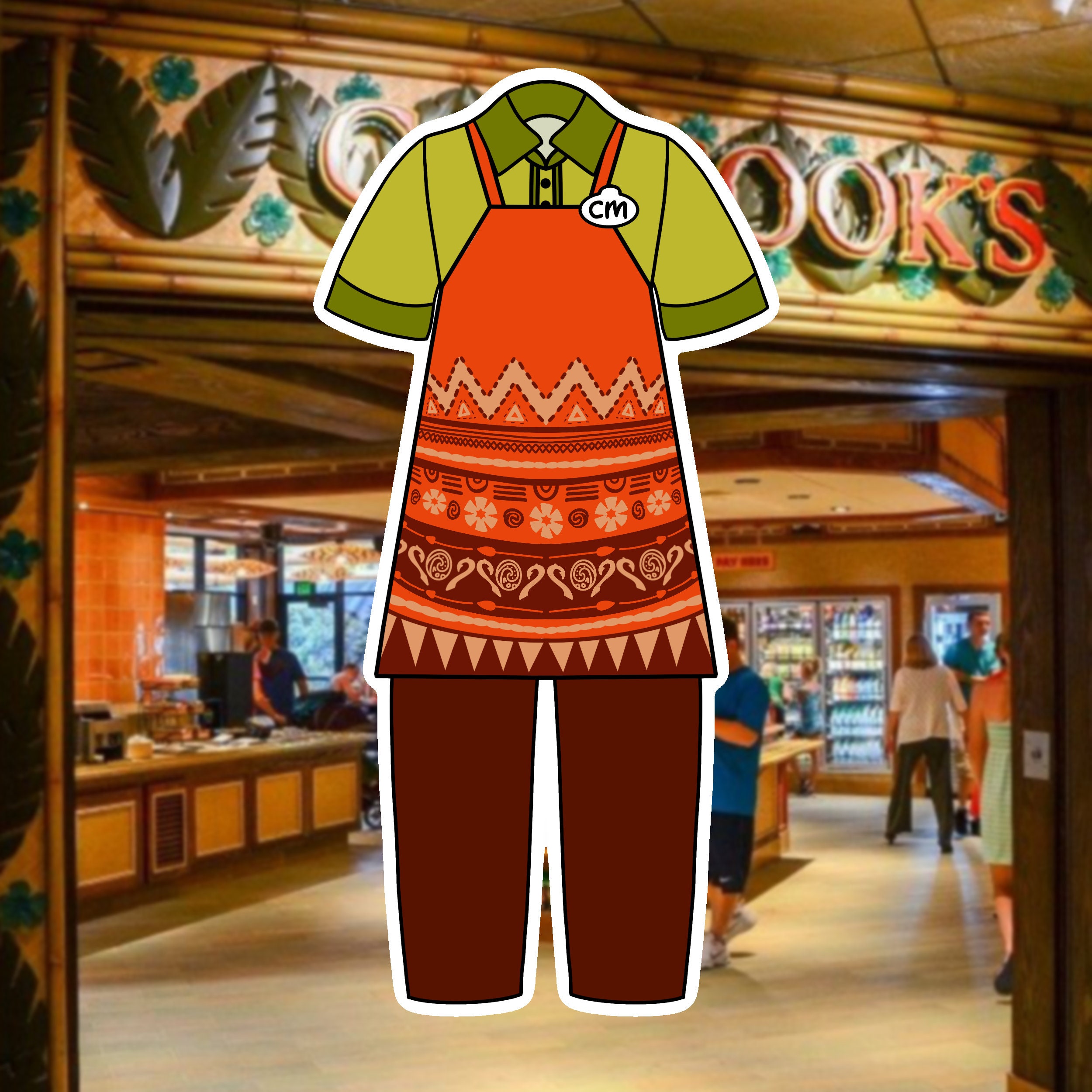 Polynesian Cast Member Costume Sticker | Wdw CM Costumes | Dcp College ...