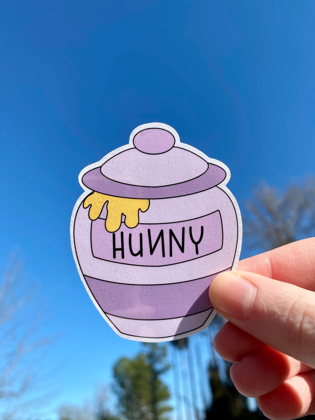 Hunny Die Cut Sticker | Weatherproof Laptop & Water Bottle Sticker ...