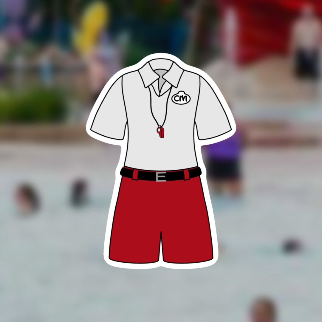 Lifeguard Cast Member Costume Glossy Sticker | Wdw Resort | Misc - Etsy