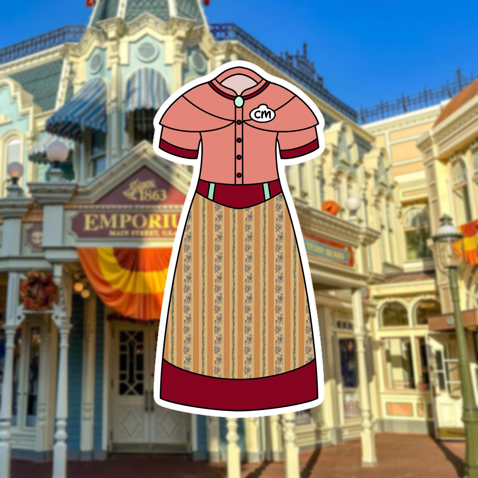 NEW Emporium Cast Member Costume Glossy Sticker | Wdw CM Costumes | Wdw ...